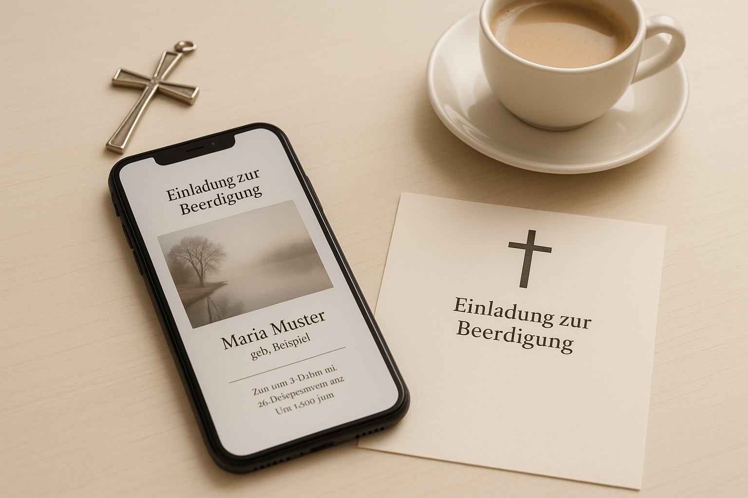 Einladung Kaffeetrinken Nach Beerdigung Text